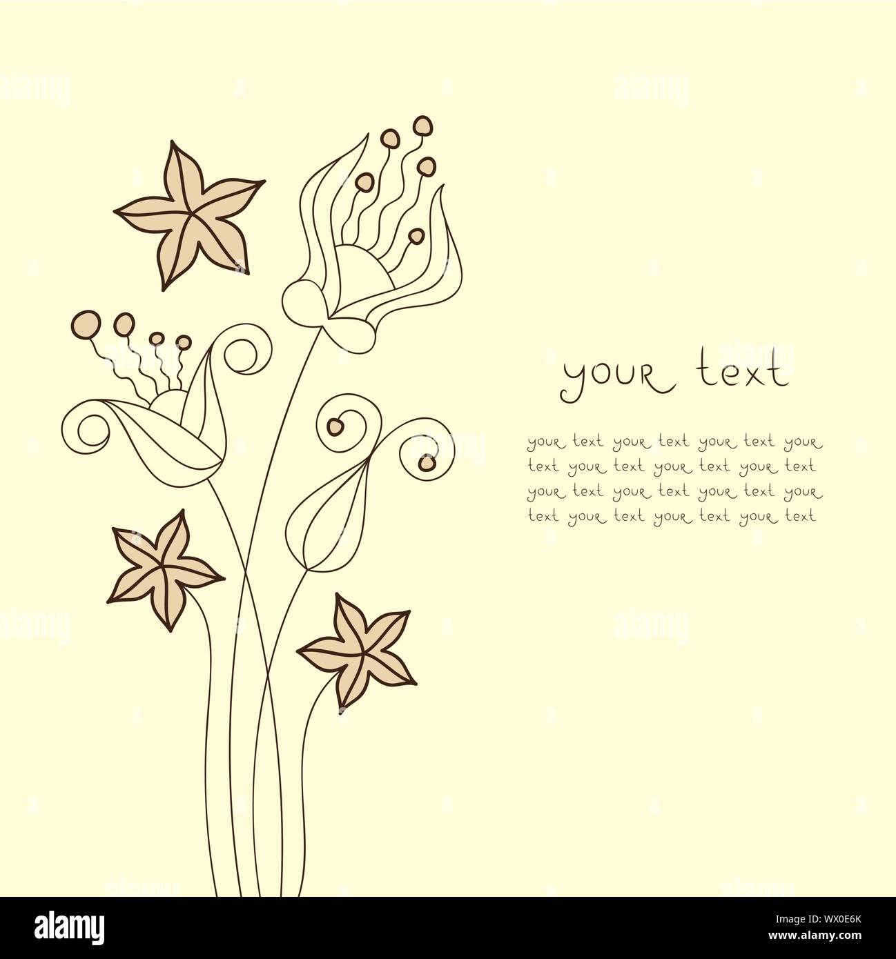 Flower Card Design Stock Vector Image & Art - Alamy