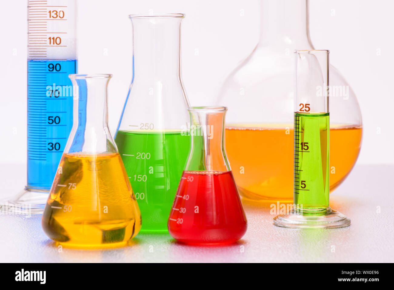 Laboratory experiment with chemistry and biology Stock Photo - Alamy