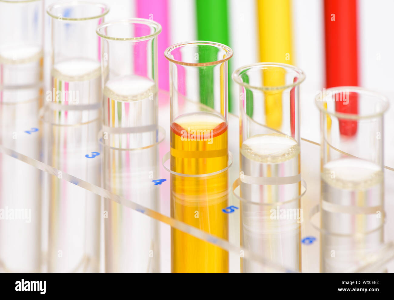 Laboratory experiment with chemistry and biology Stock Photo - Alamy