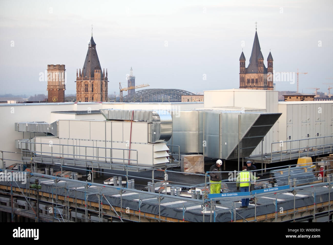 roof landscape with ventilation system and steeples ot the Holy ...