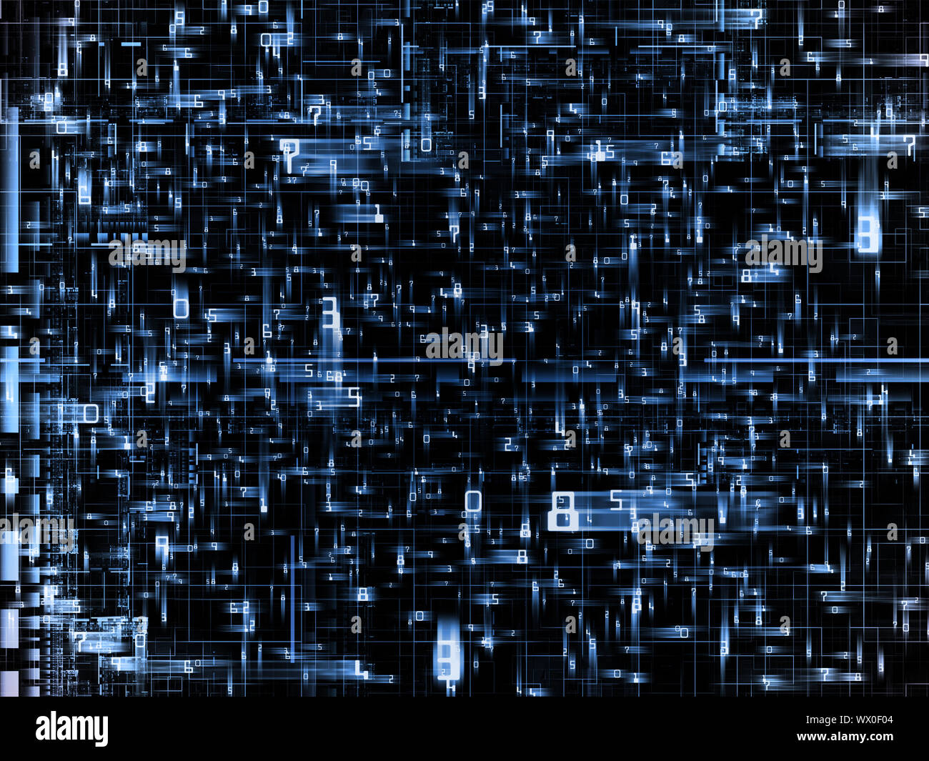 Design composed of network diagram lines and abstract design elements ...