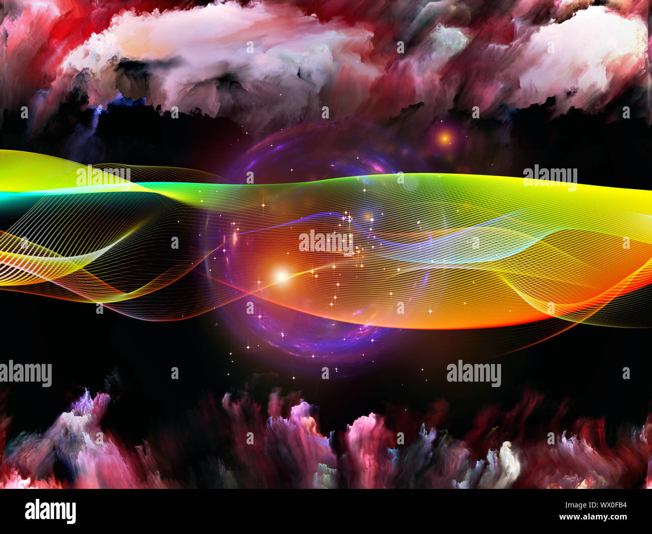 Backdrop design of sine wave to provide supporting composition for ...