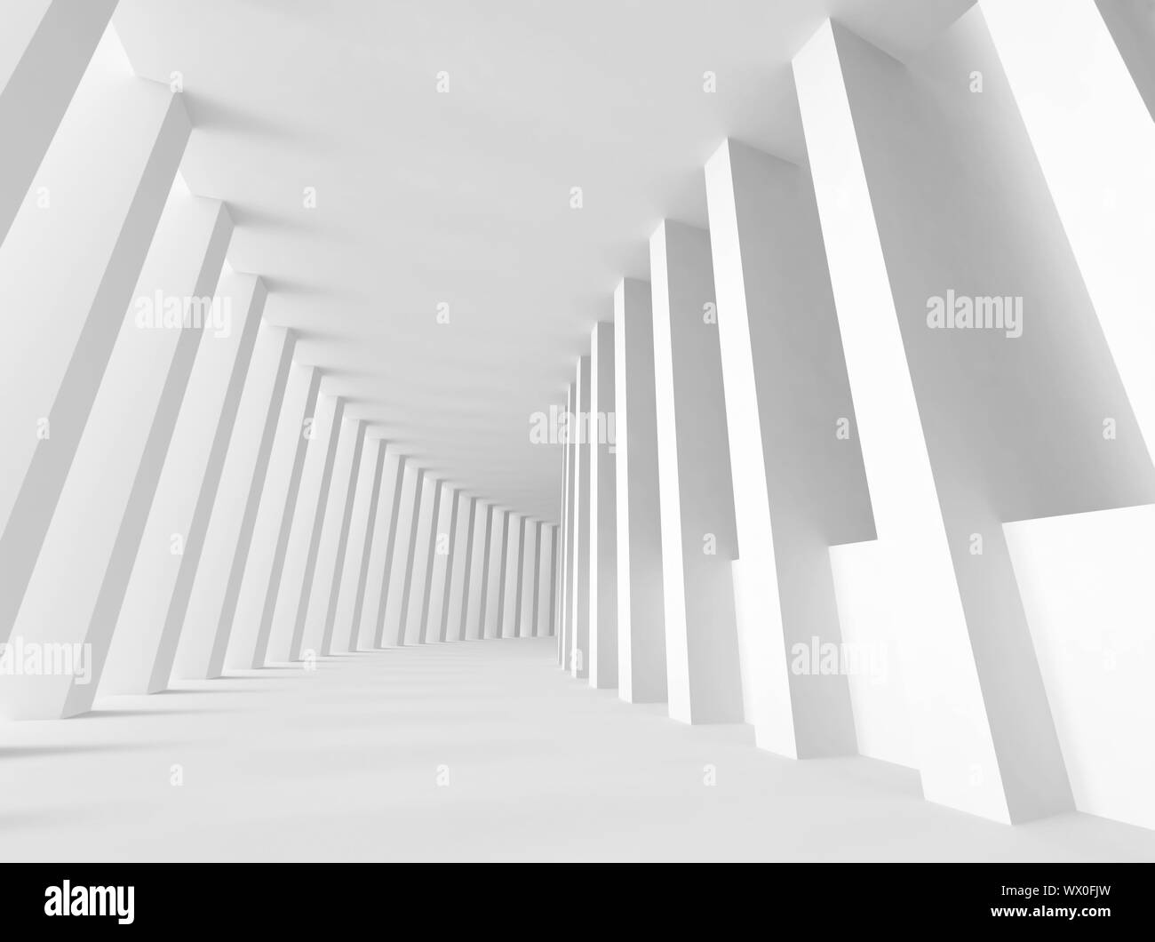 3d Illustration of Abstract Interior with Columns Stock Photo - Alamy