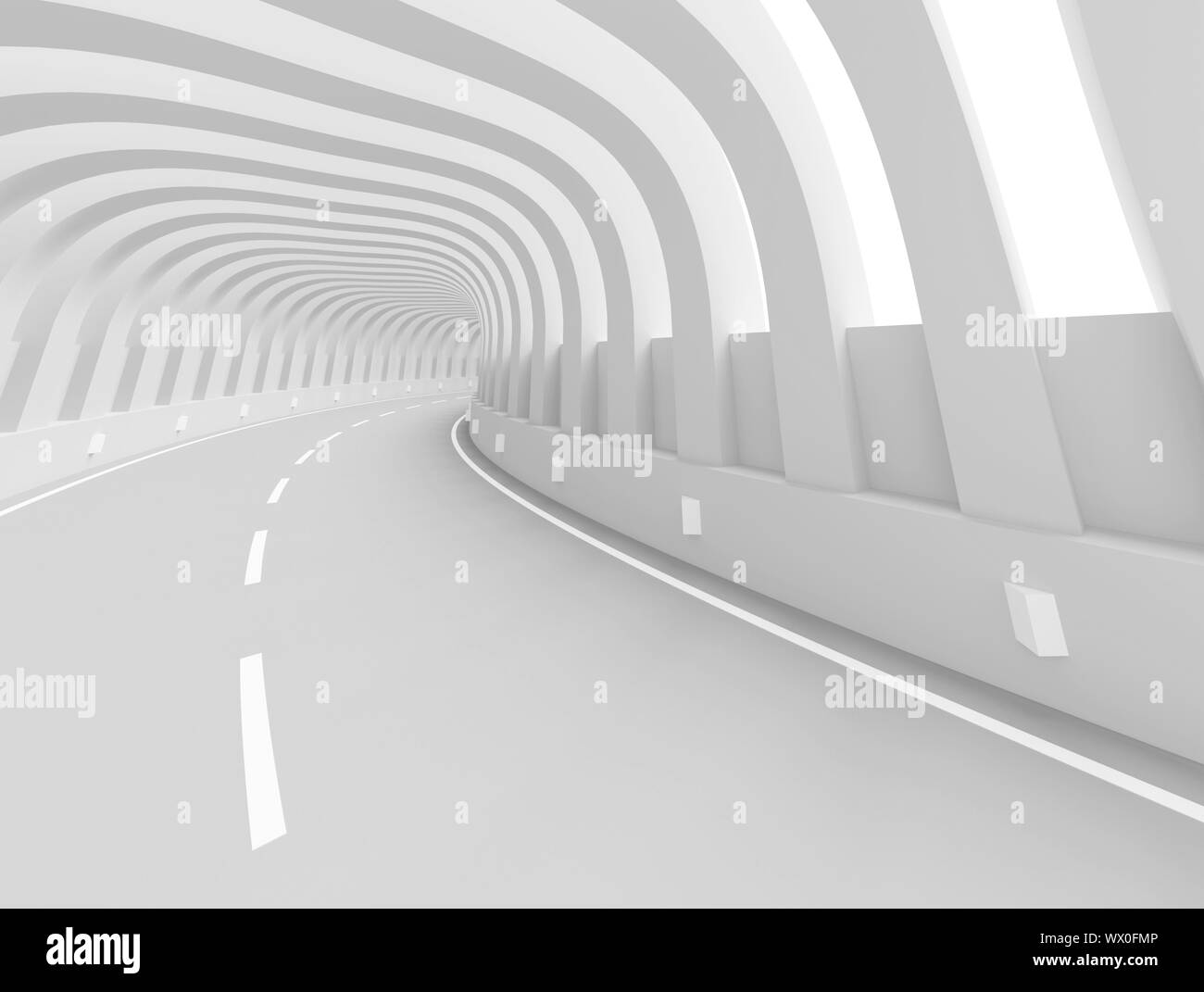 3d Illustration of White Abstract Road Background Stock Photo - Alamy