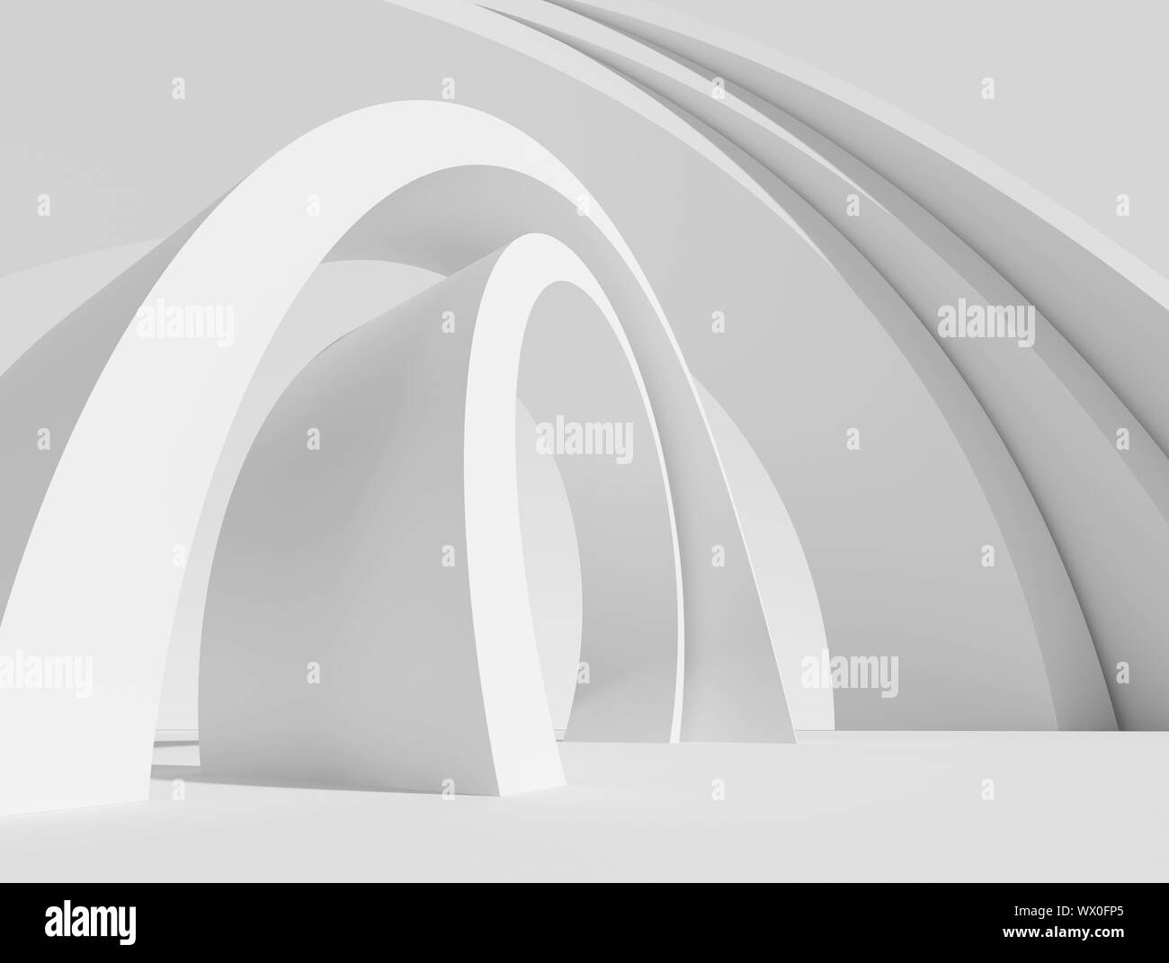 3d Illustration of White Abstract Architecture Background Stock Photo ...