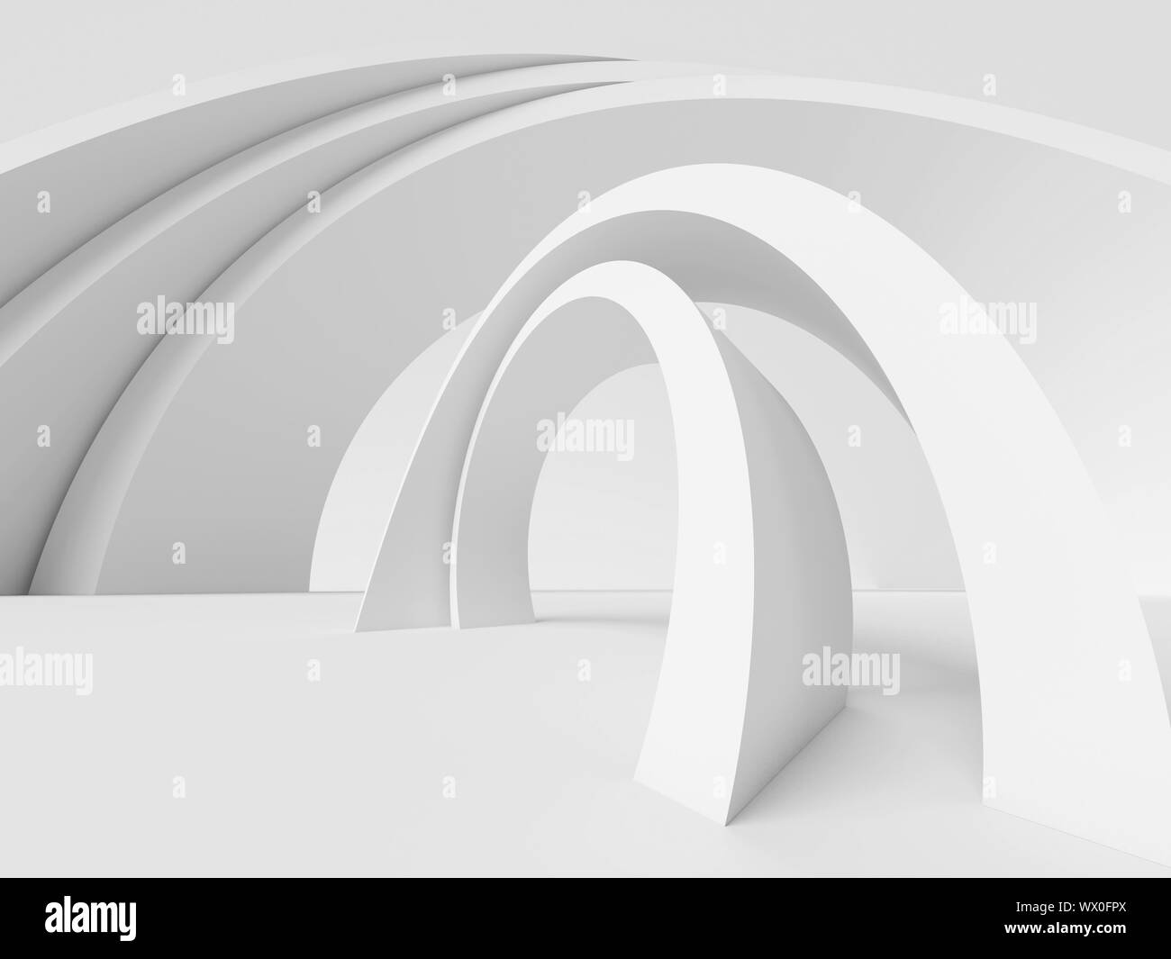 3d Illustration of White Abstract Architecture Background Stock Photo ...