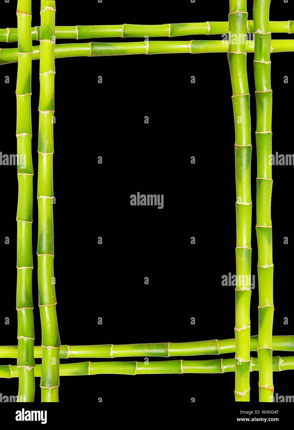 Bamboo frame made of stems Stock Photo - Alamy