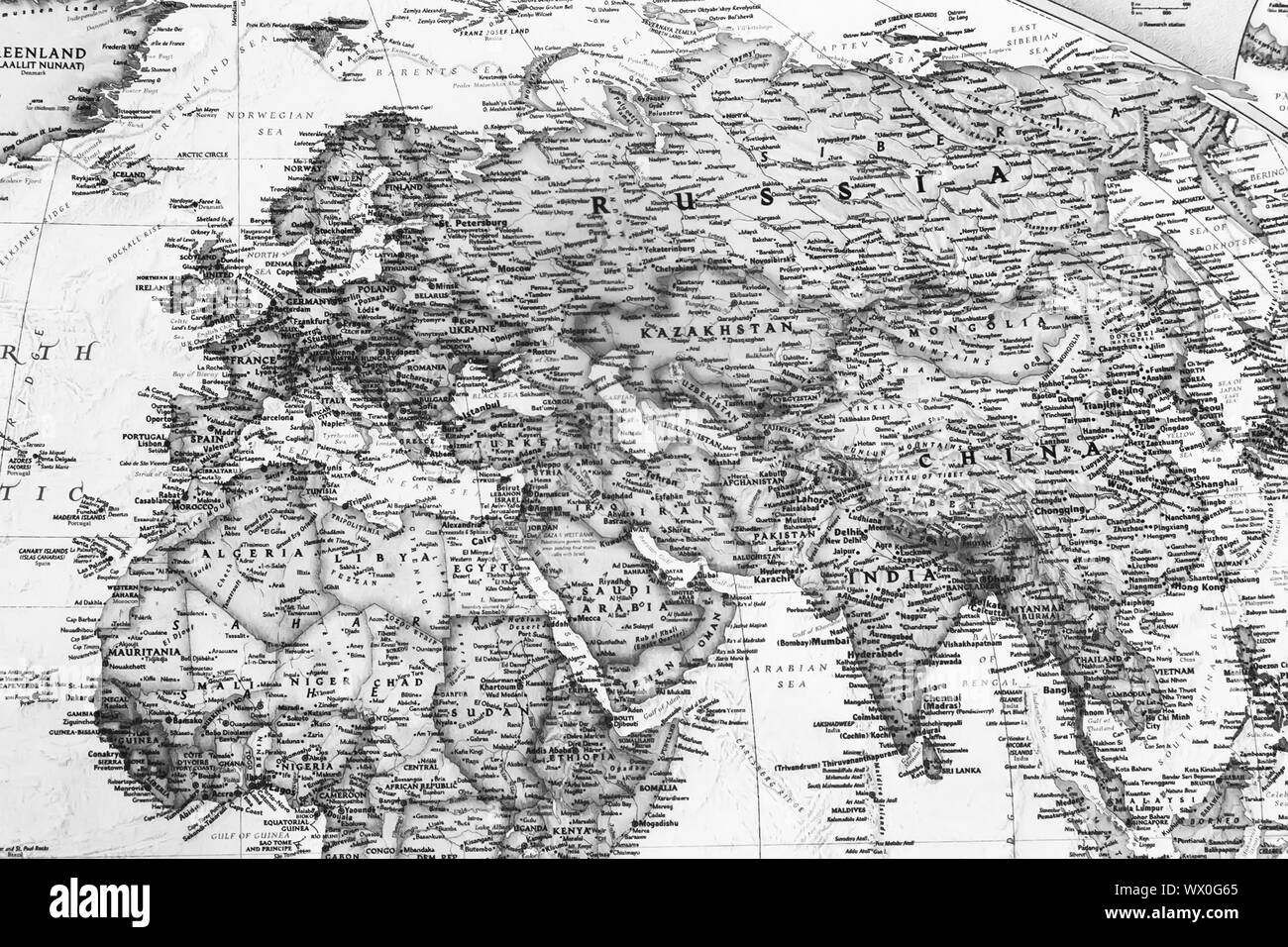 Modern world map names hi-res stock photography and images - Alamy