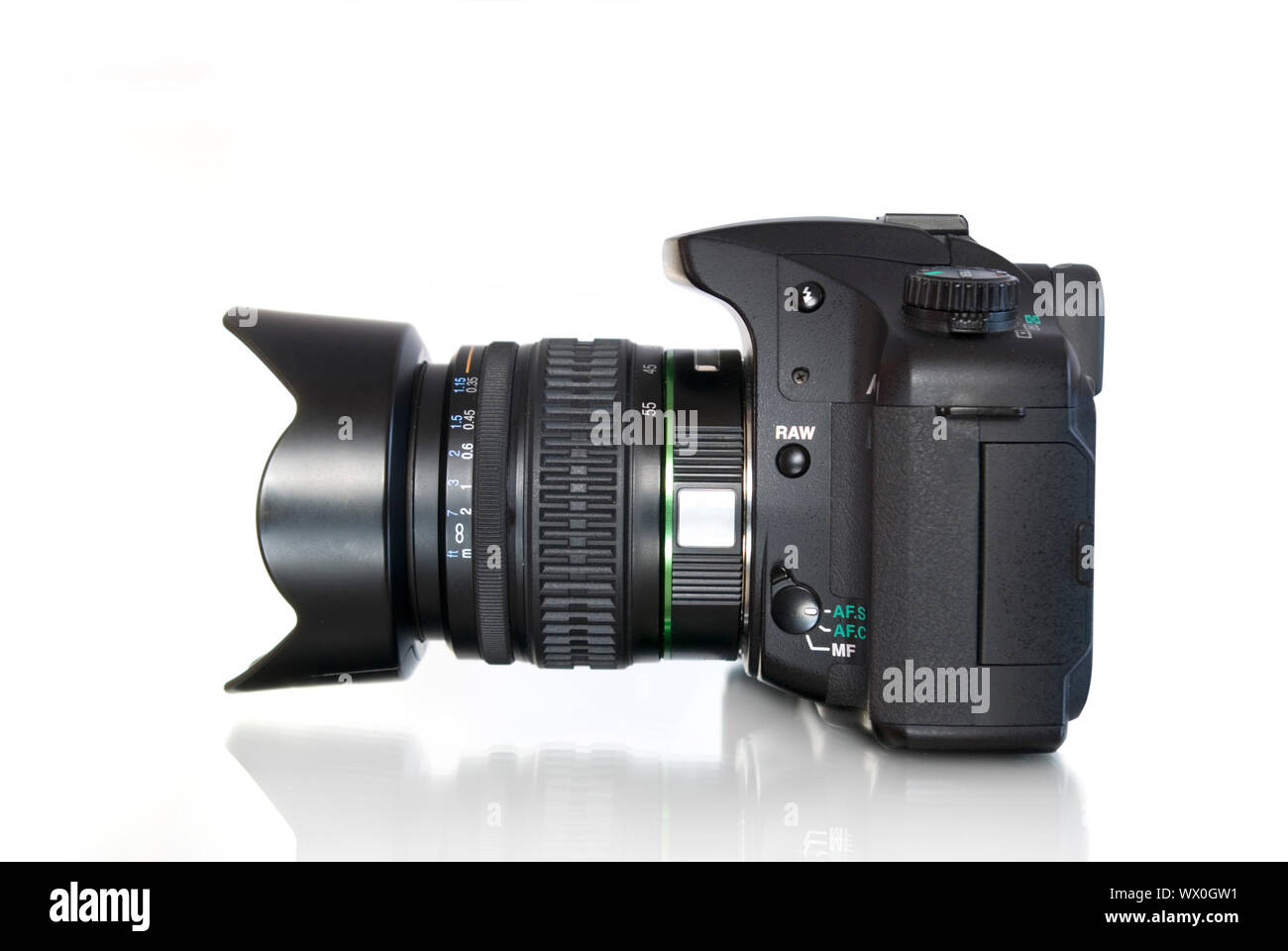 digital photo camera isolated on white Stock Photo - Alamy