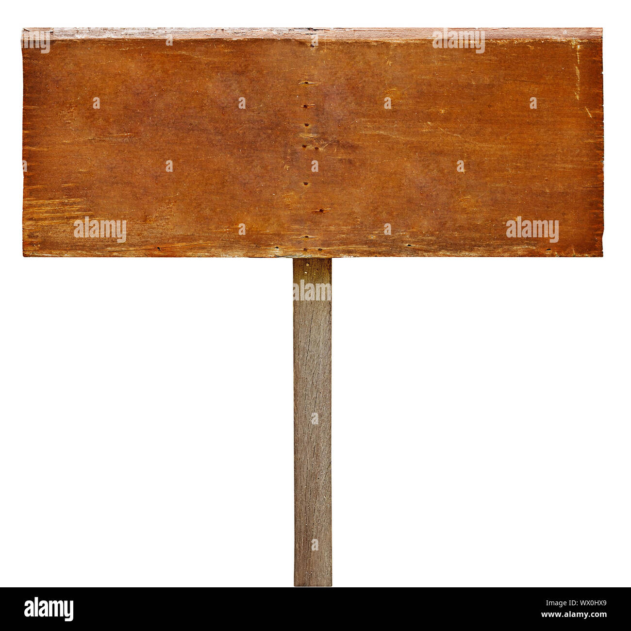 Wood sign board isolated on white background Stock Photo - Alamy
