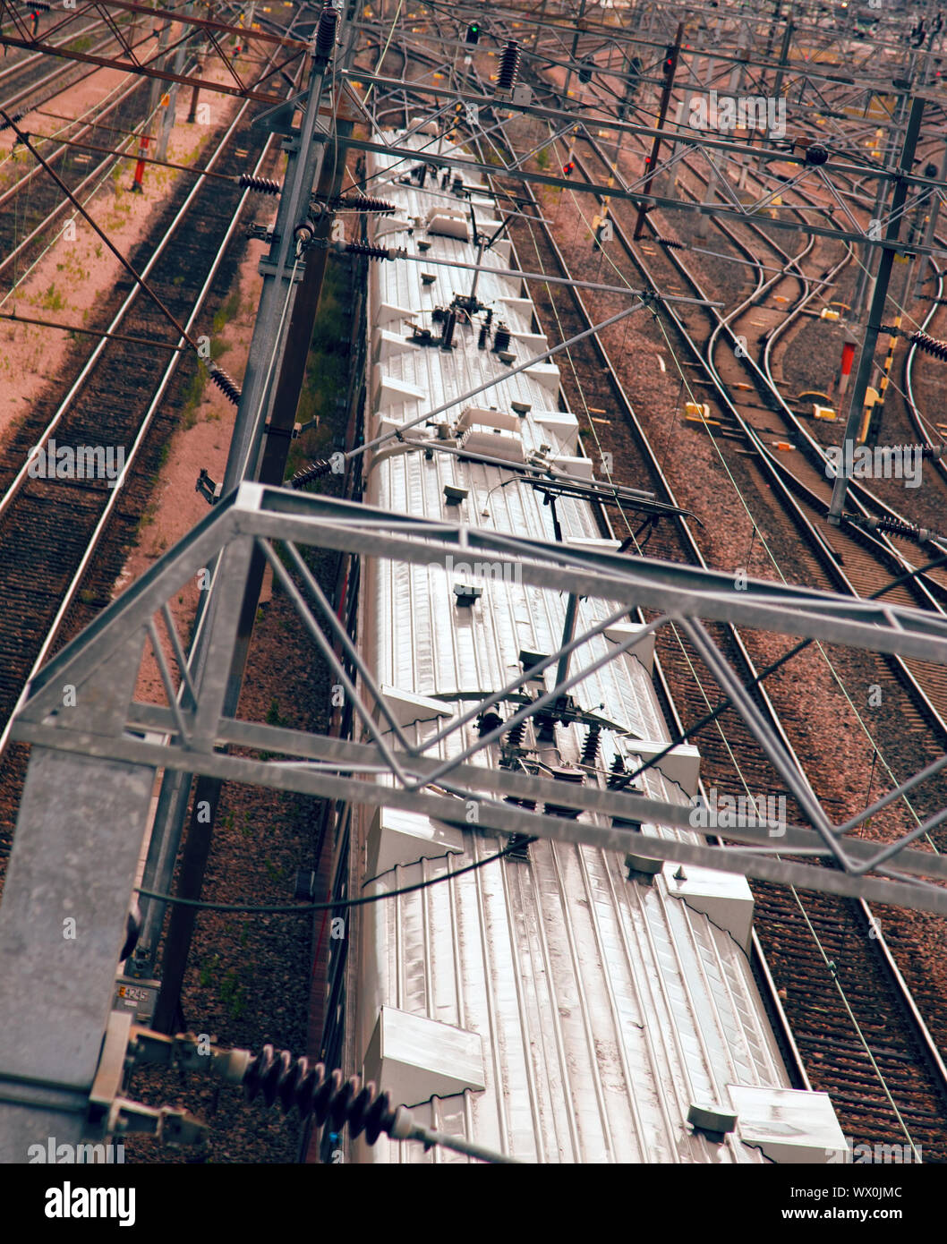 Modern suburban train Stock Photo - Alamy