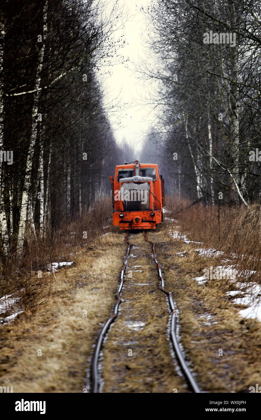 Crooked rail track hi-res stock photography and images - Alamy