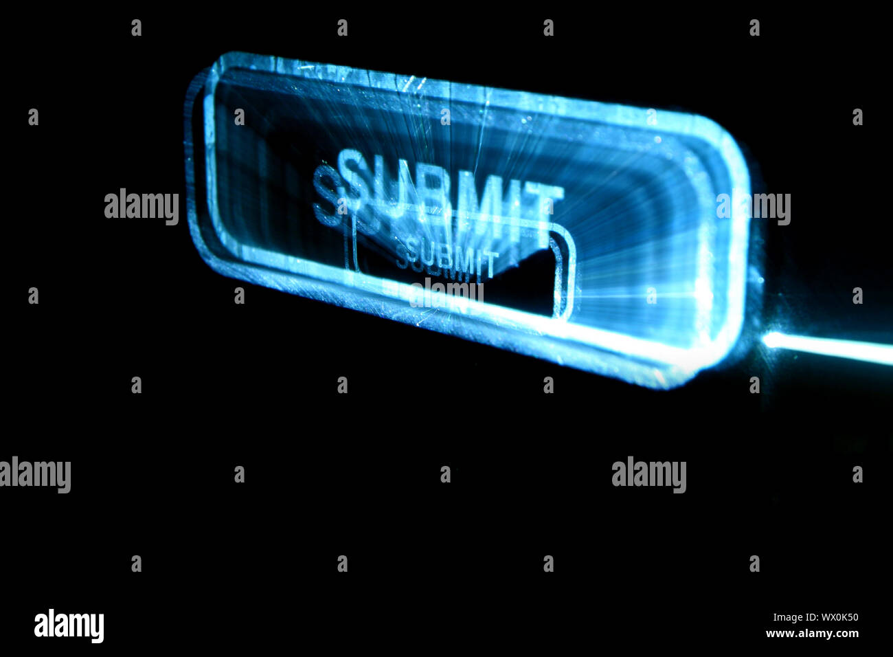 abstract submit neon button in dark Stock Photo - Alamy