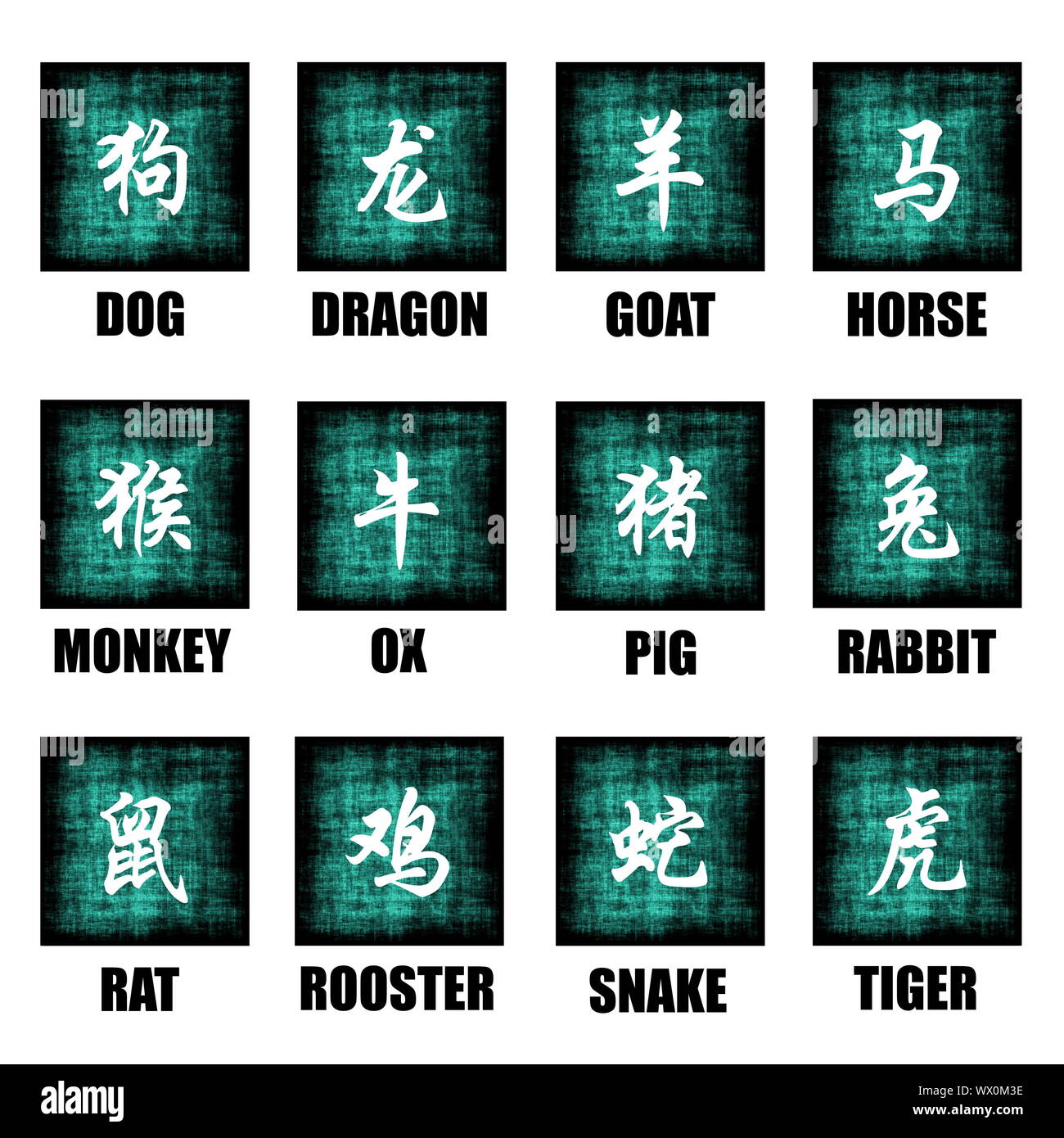 Chinese Zodiac Animals High Resolution Stock Photography and Images - Alamy