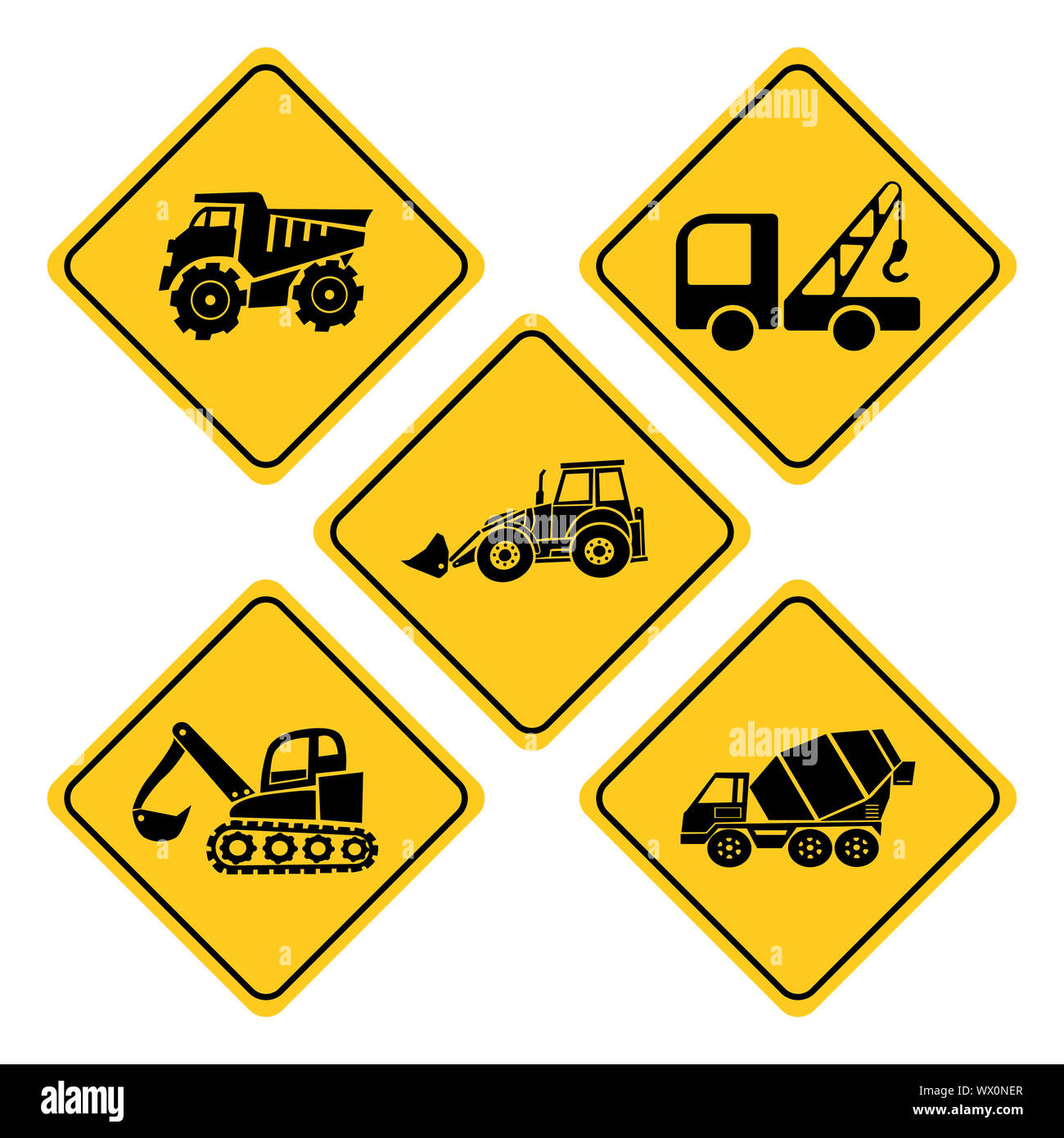 Construction heavy machinery icon set hi-res stock photography and ...