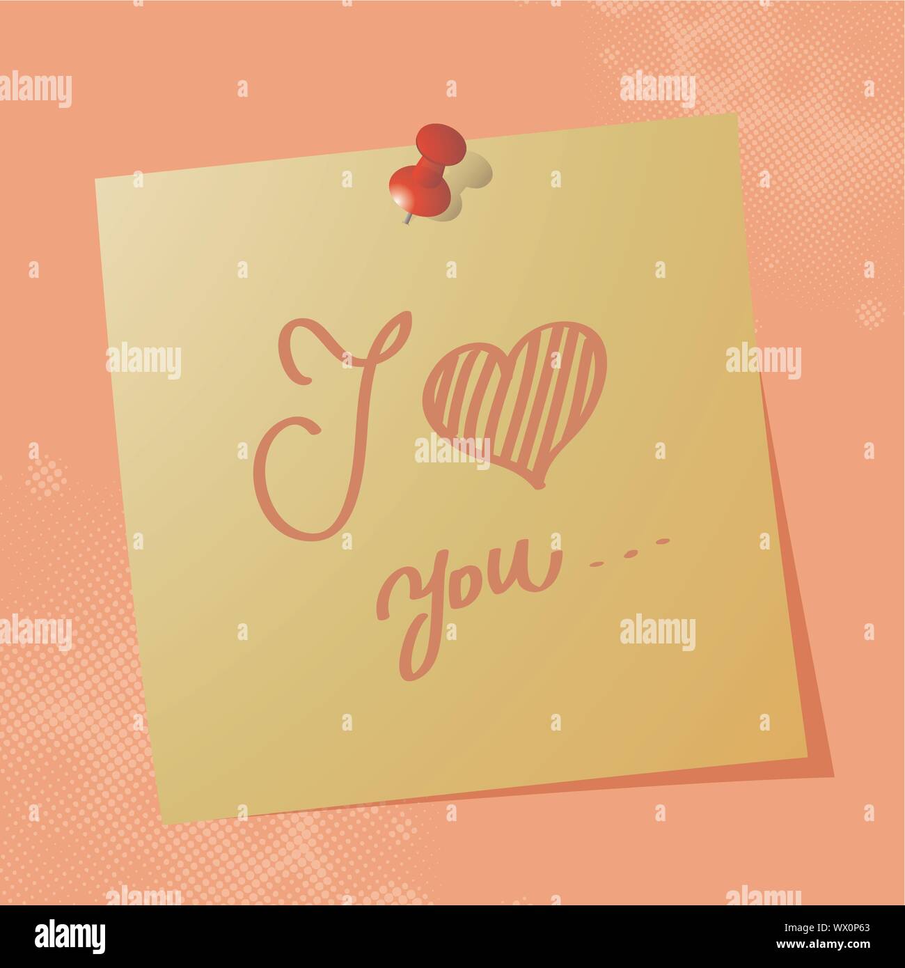"I love you" handwritten message Stock Vector Image & Art - Alamy