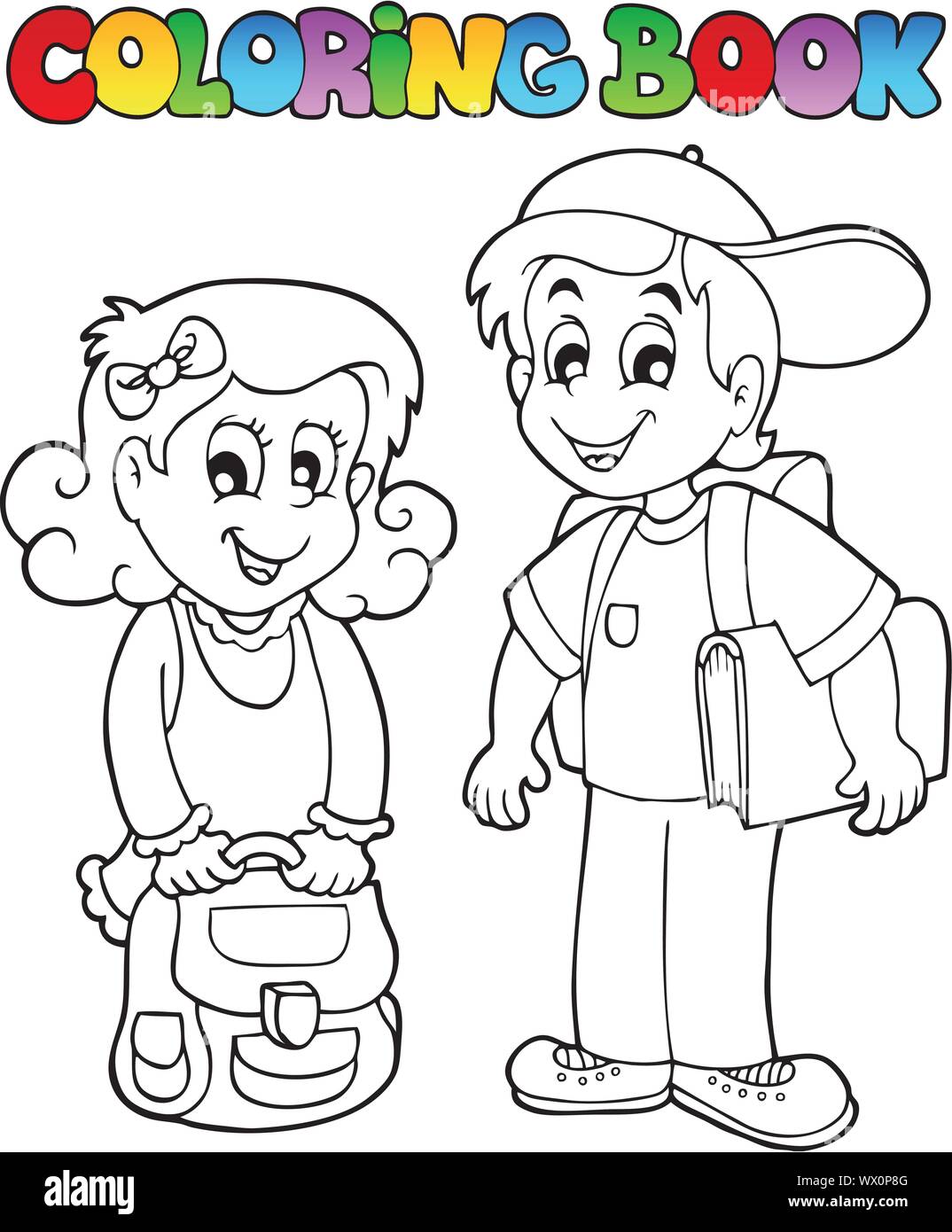 Coloring book school topic 3 Stock Vector Image & Art - Alamy