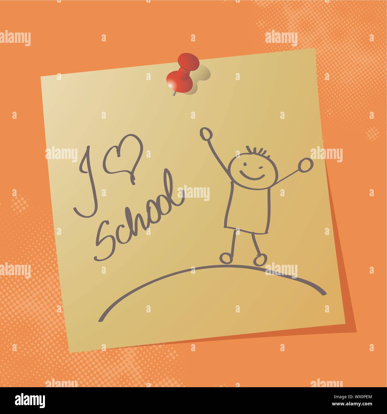 "I love school" handwritten message Stock Vector Image & Art - Alamy