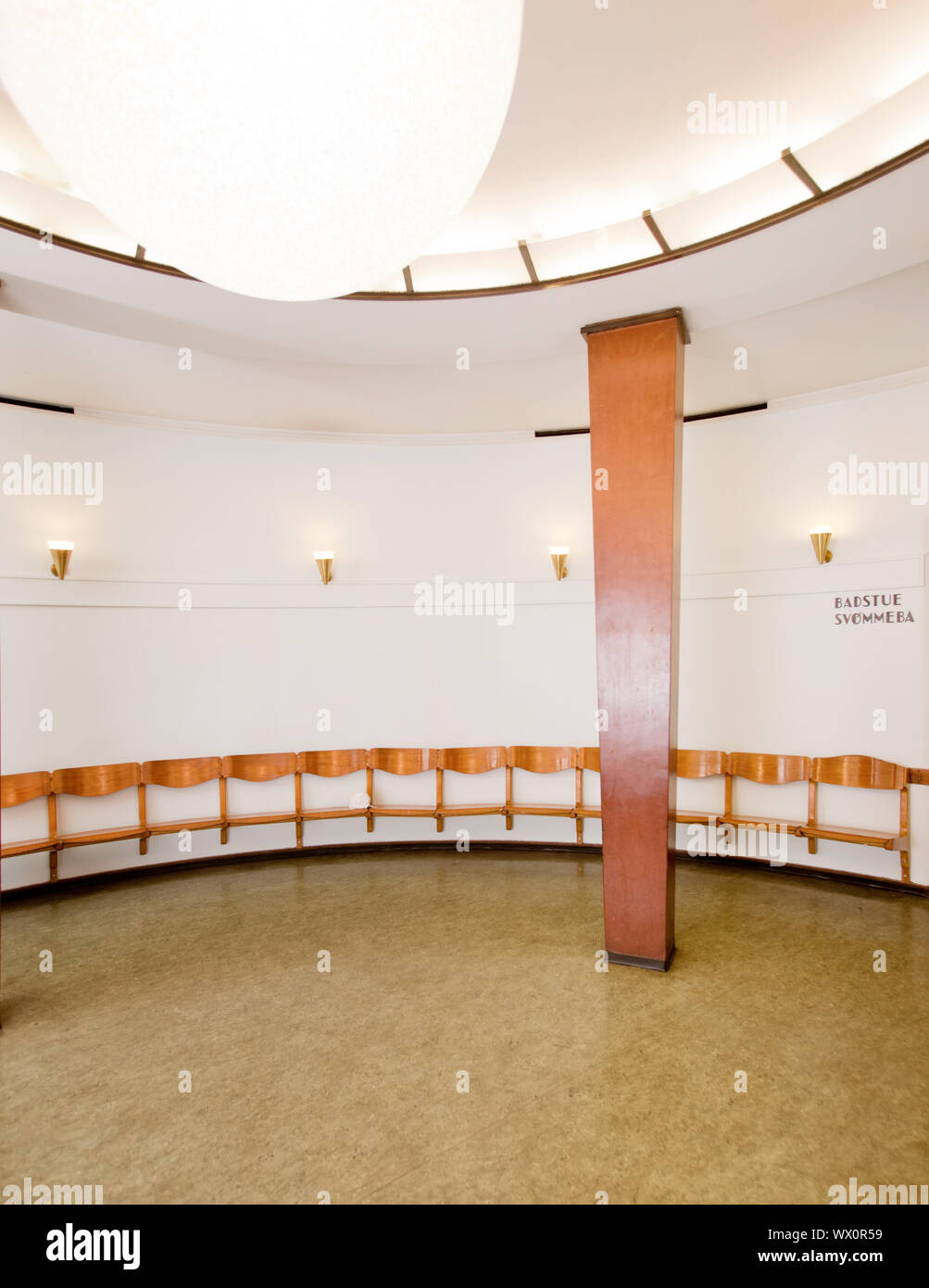 An original 1920's functionalism styled bath house interior Stock Photo ...