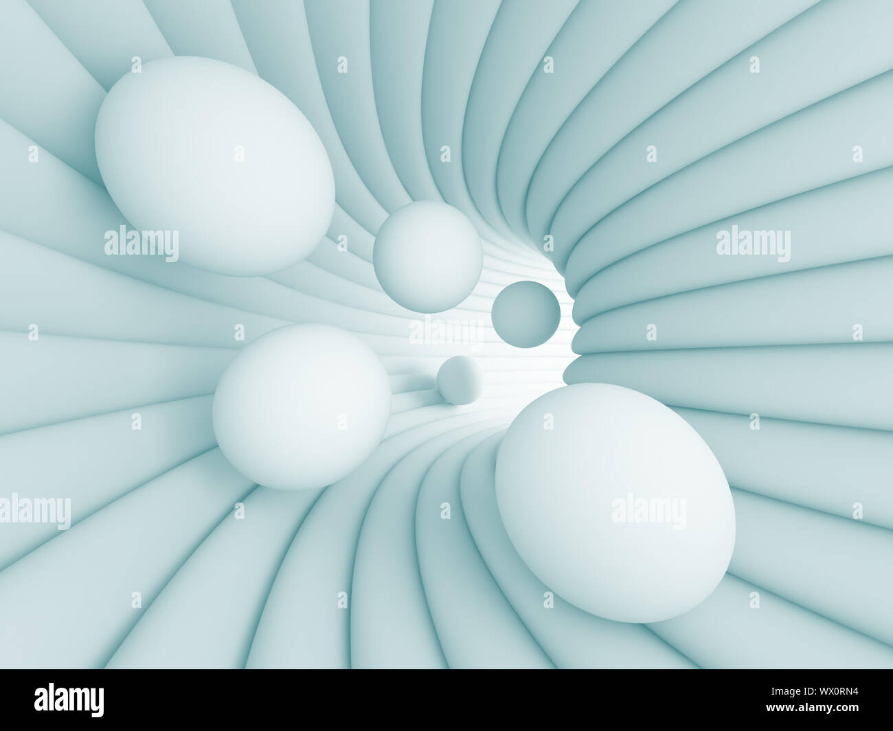 3d Illustration of Blue Abstract Tunnel Background Stock Photo - Alamy