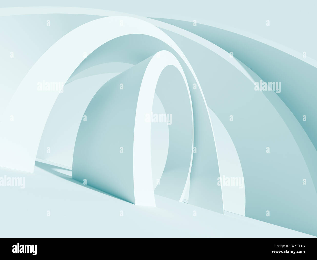 3d Illustration of Blue Abstract Building Background Stock Photo - Alamy