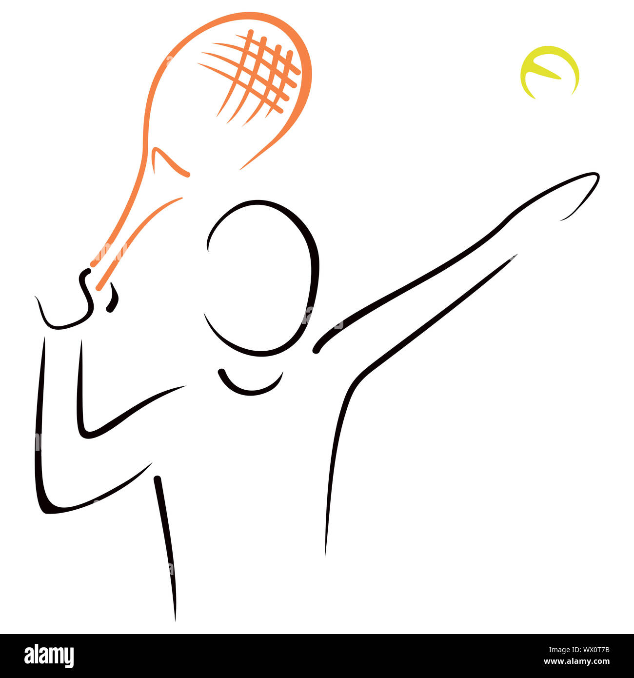 Tennis player serving silhouette hi-res stock photography and images ...