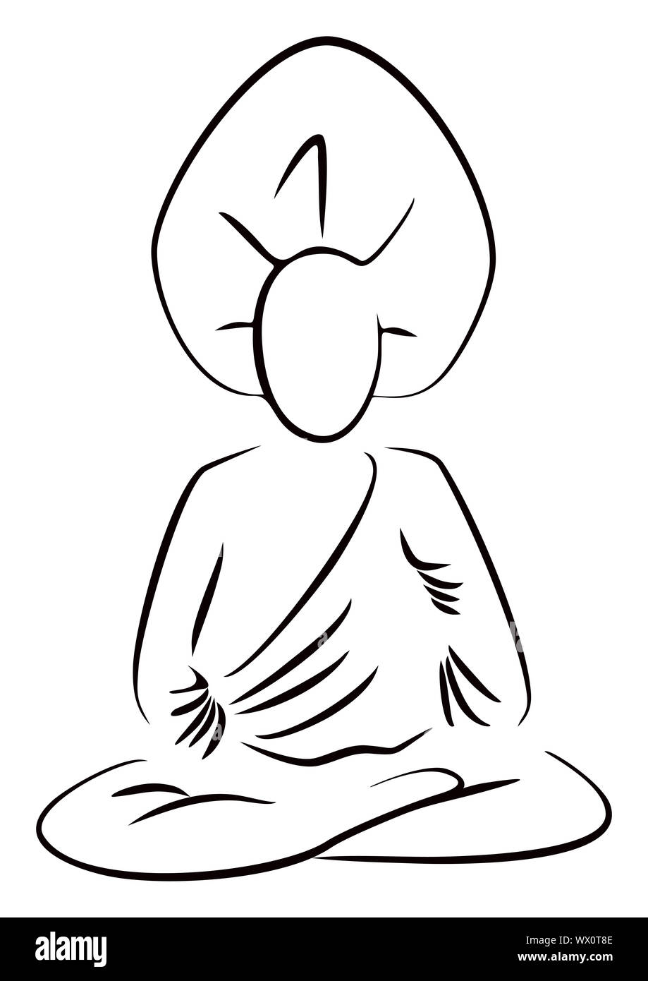 Sitting drawing isolated hi-res stock photography and images - Alamy