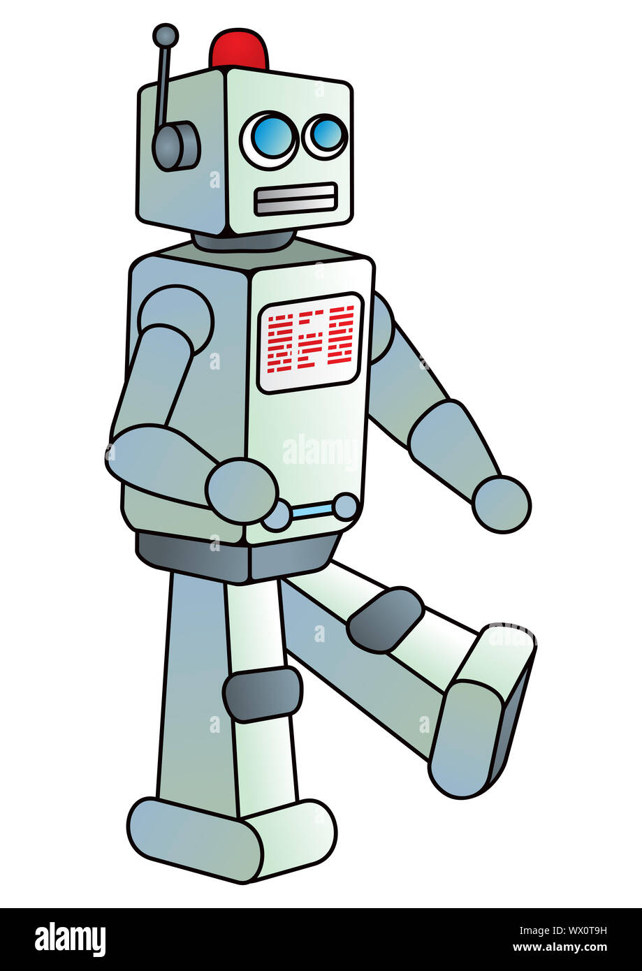 Retro robot computer display Cut Out Stock Images & Pictures - Alamy