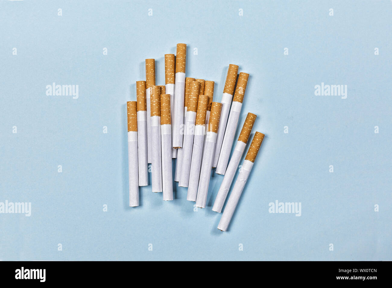 concept stop smoking. minimalism. cigarettes, unhealthy, nicotine, top ...