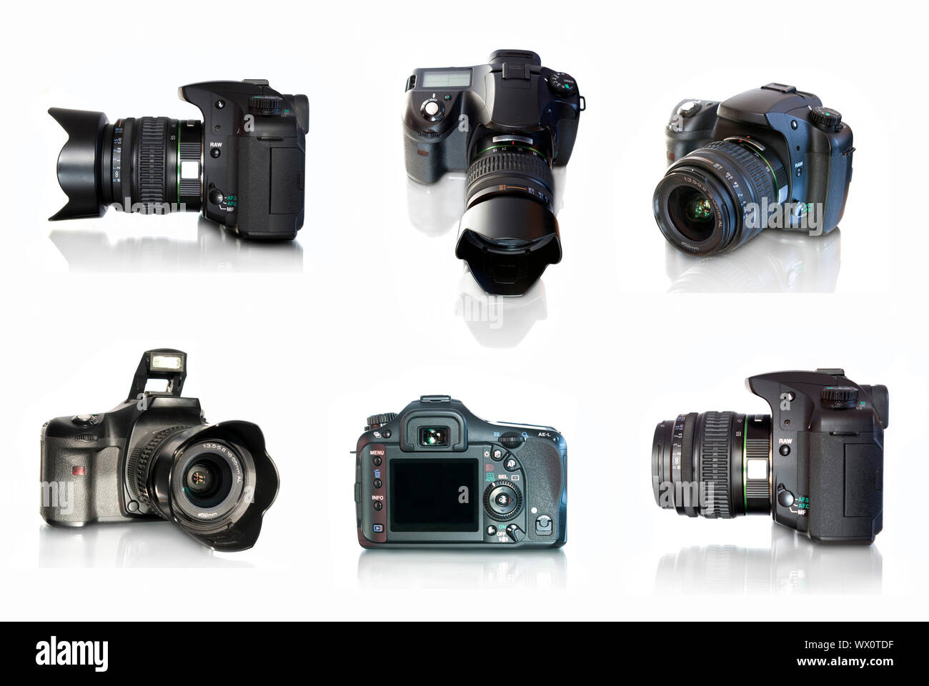 Digital photo camera on white background Stock Photo - Alamy