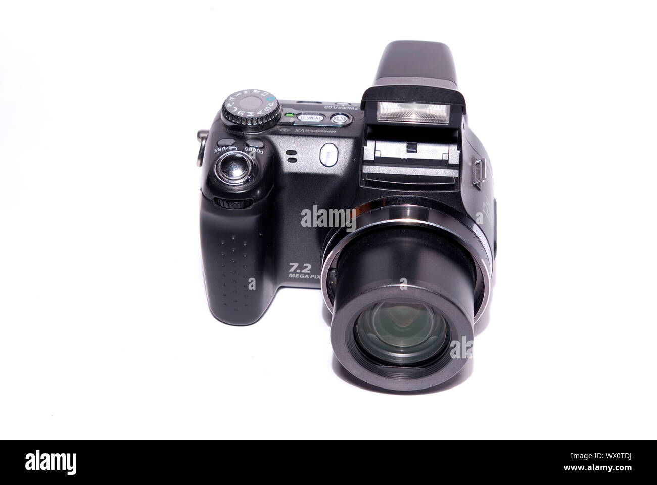 Digital photo camera on white background Stock Photo - Alamy