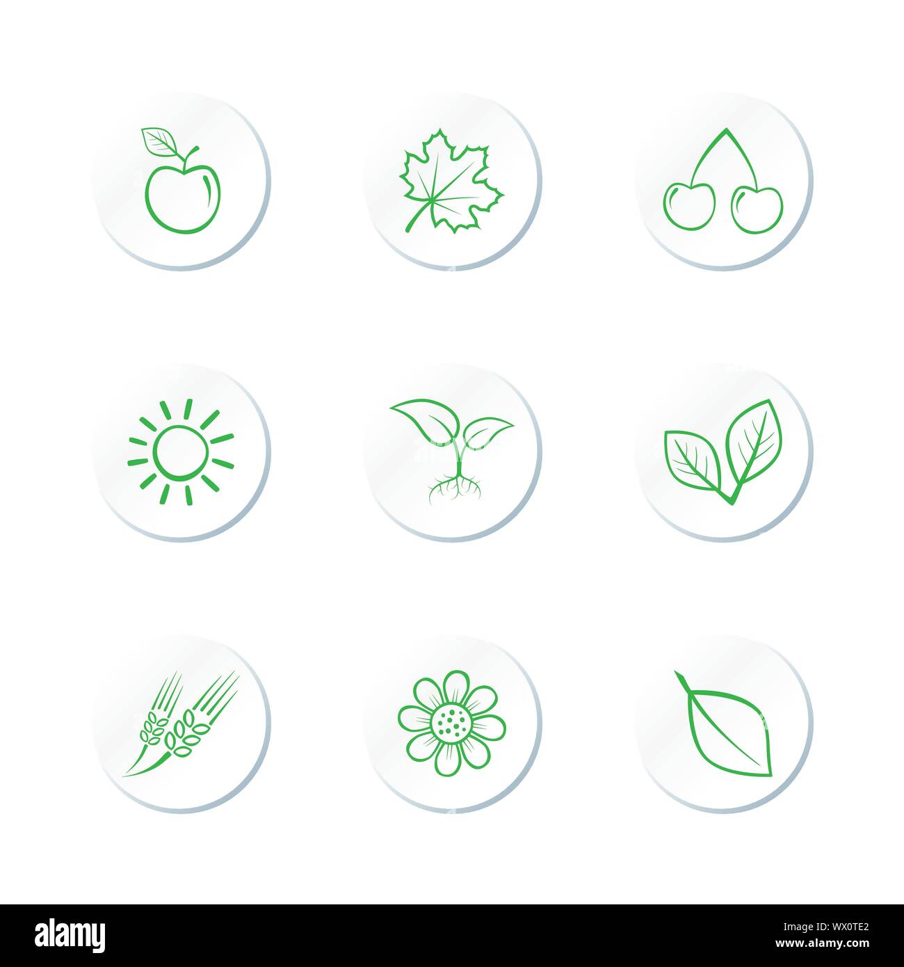 Nature Icon Set Stock Vector Image & Art - Alamy