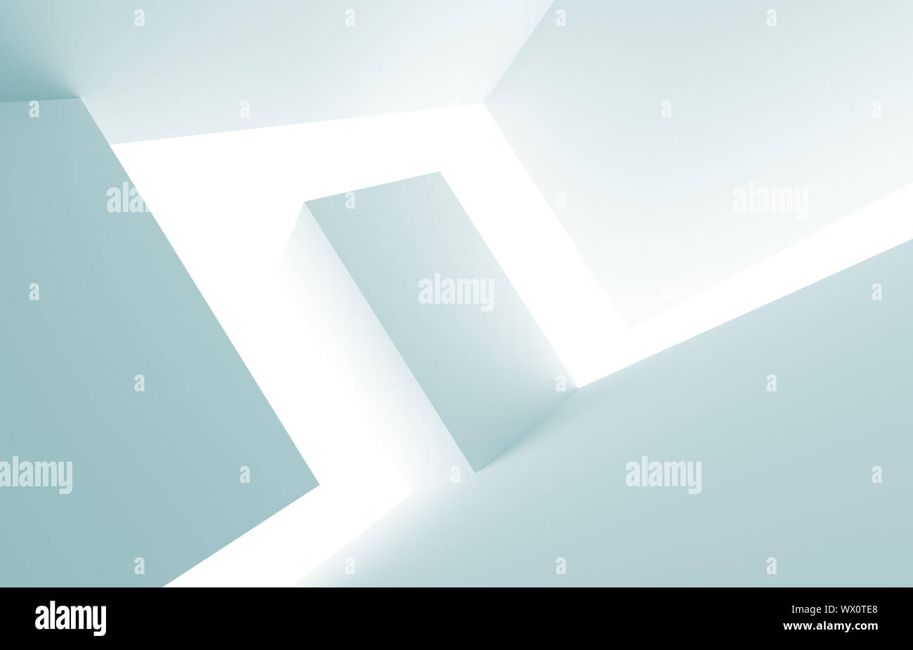 3d Illustration of Blue Modern Architecture Concept Stock Photo - Alamy