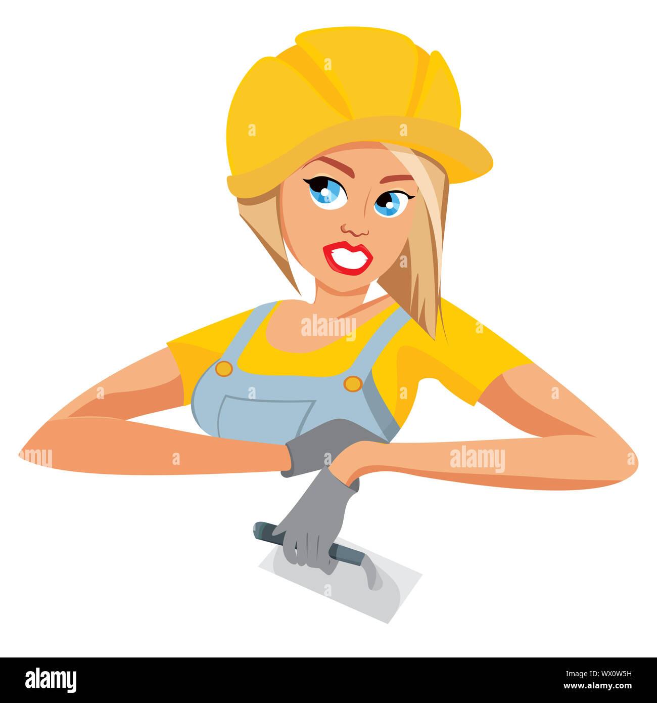Manual worker cartoon illustration hi-res stock photography and images ...