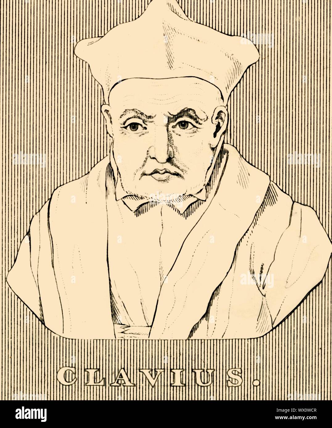 'Clavius', (1538-1612), 1830. Christopher Clavius (1538-1612) Jesuit ...