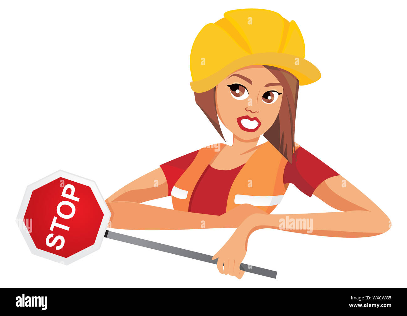 Woman ask You to stop Stock Photo - Alamy
