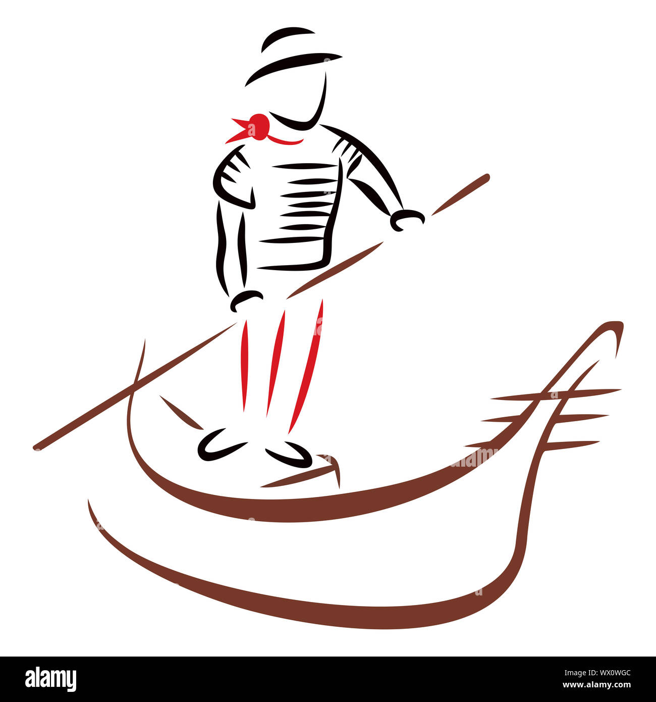Canal and gondola canal and gondola Cut Out Stock Images & Pictures - Alamy