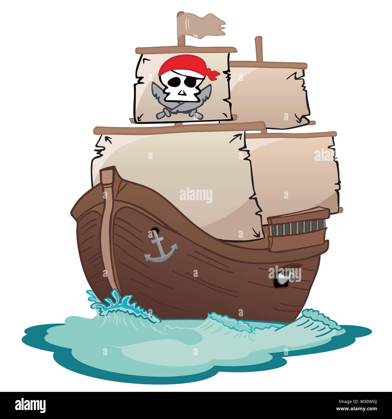 Corsair ship drawing Cut Out Stock Images & Pictures - Alamy