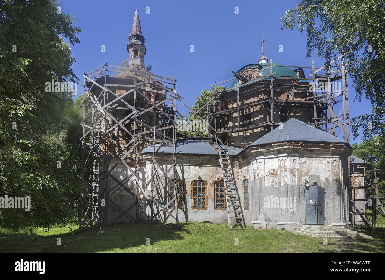 Restoration of an ancient Orthodox Church Stock Photo - Alamy