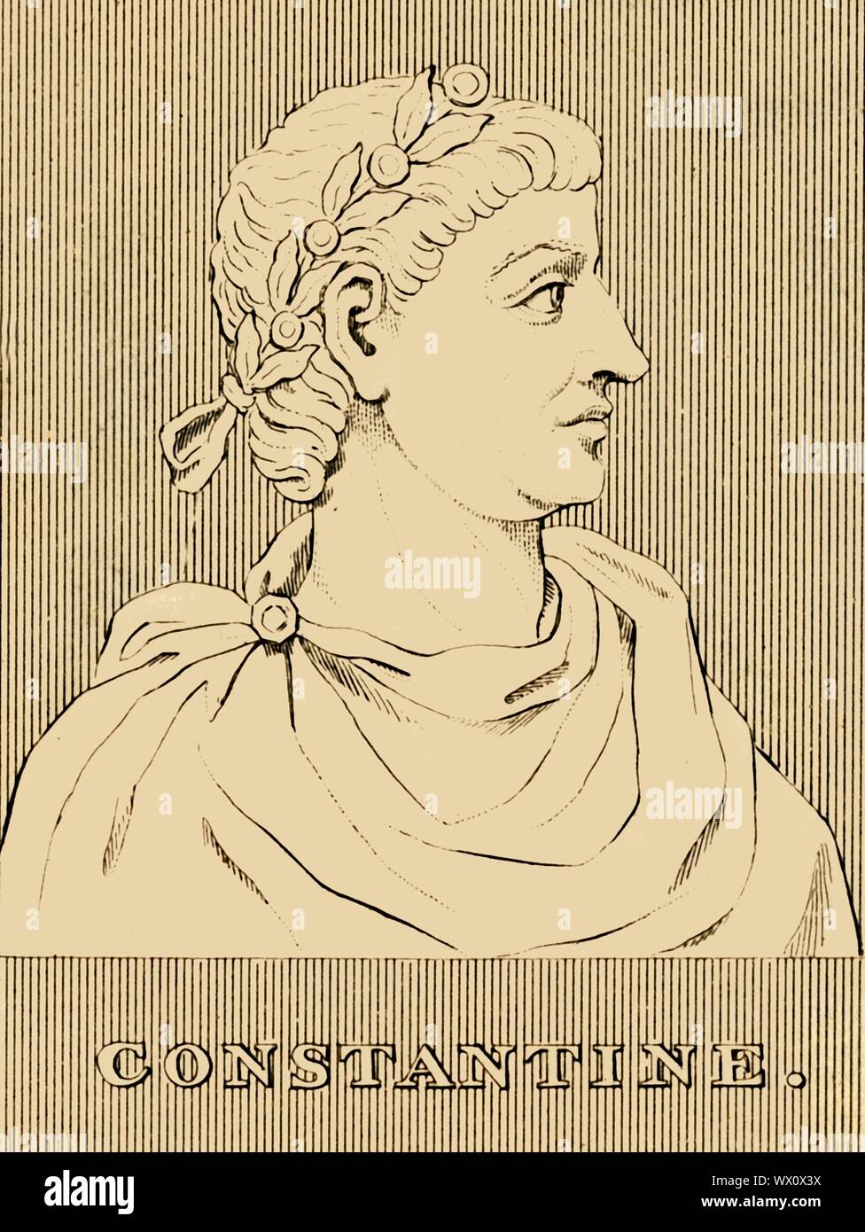 'Constantine', 1830. Constantine the Great (272 - 337 AD) Roman Emperor ...
