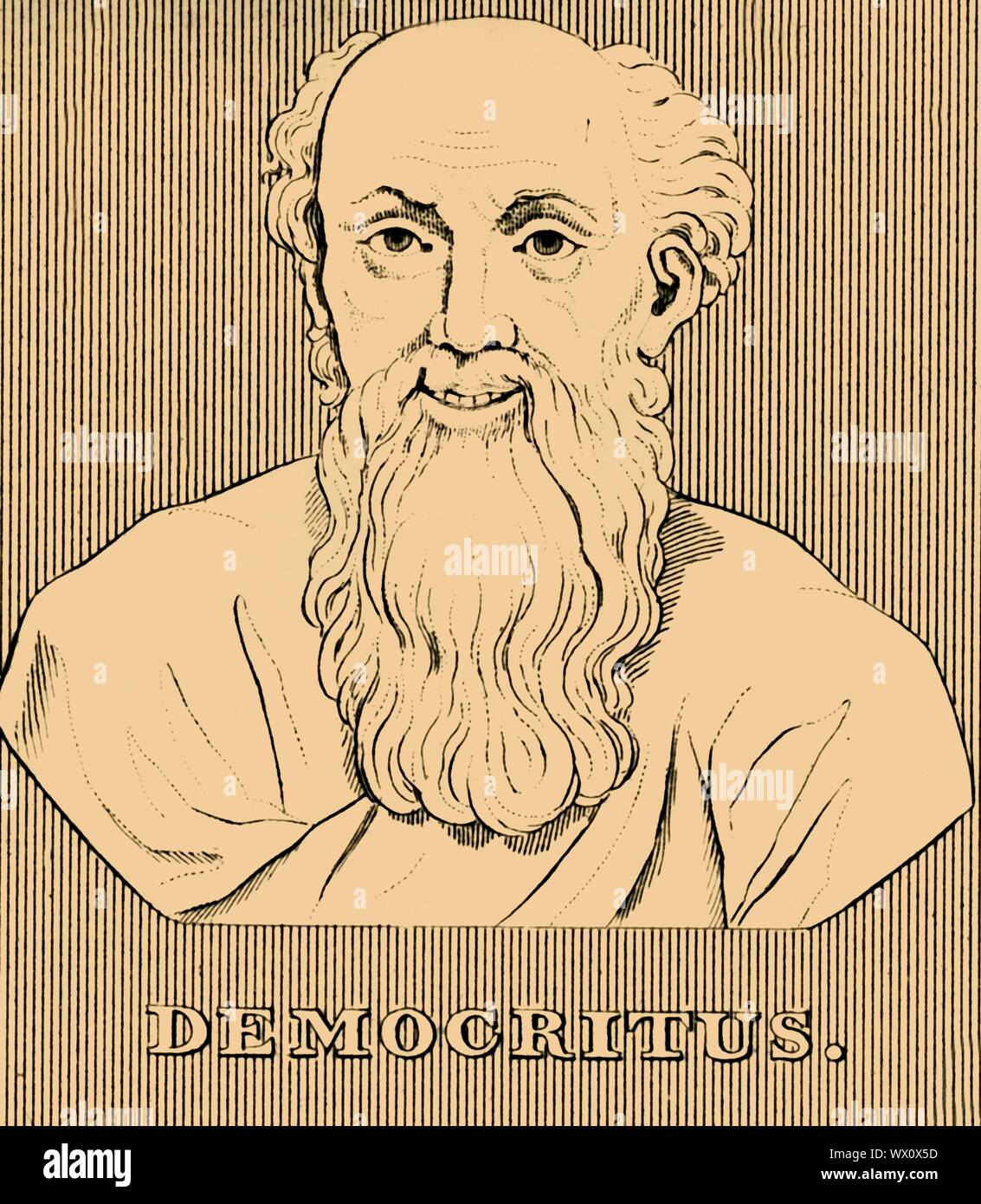 'Democritus', (c460-370 BC), 1830. Democritus (c460-370 BC) Ancient ...