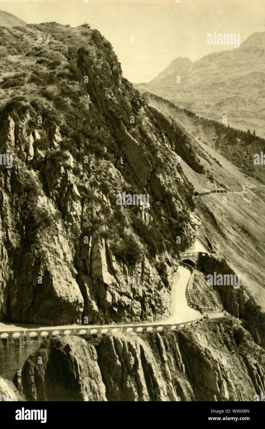 The Flexen Pass, Vorarlberg, Austria, c1935. The Flexenstraße is a high ...
