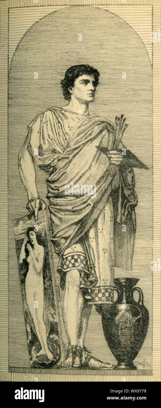 Apelles: design for a mosaic, c1864, (1881). Design for a glass mosaic ...