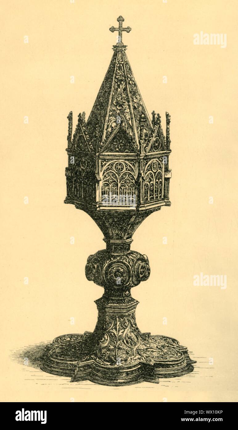 Monstrance, c1450, (1881). Etching of a religious object, made in Italy ...
