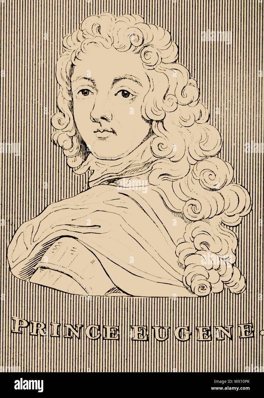 'Prince Eugene', (1663-1736), 1830. Prince Eugene of Savoy (1663-1736 ...