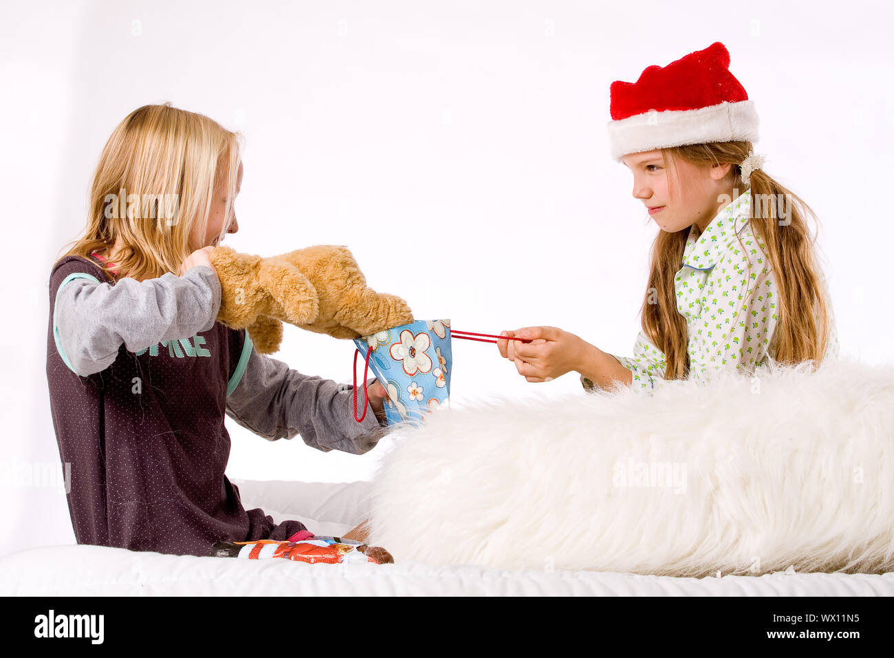 Christmas fight take the bear Stock Photo - Alamy