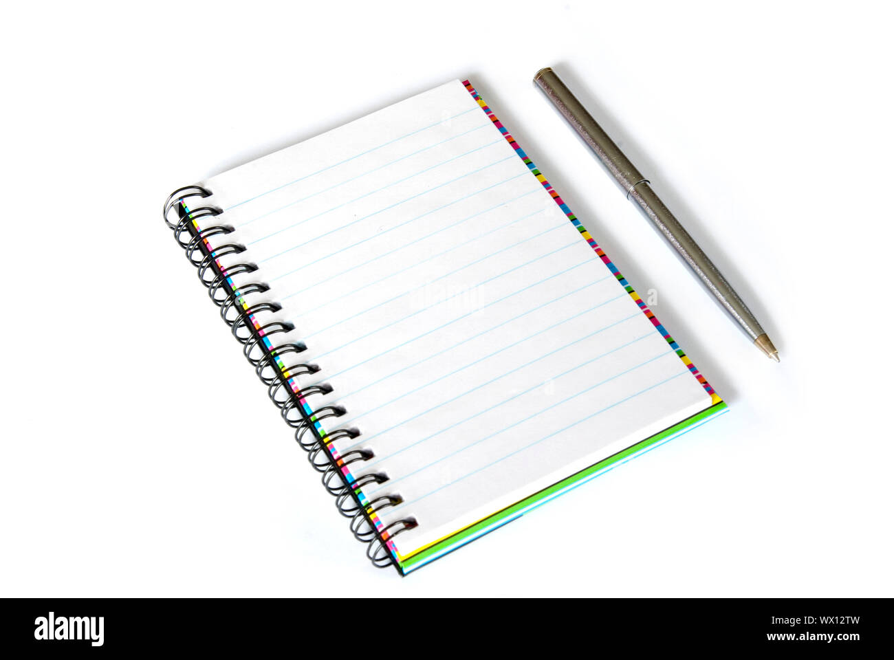A notebook is isolated on a white background Stock Photo - Alamy