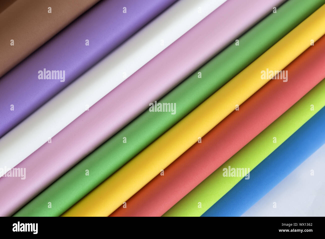 Sheets of paper in different colors Stock Photo - Alamy
