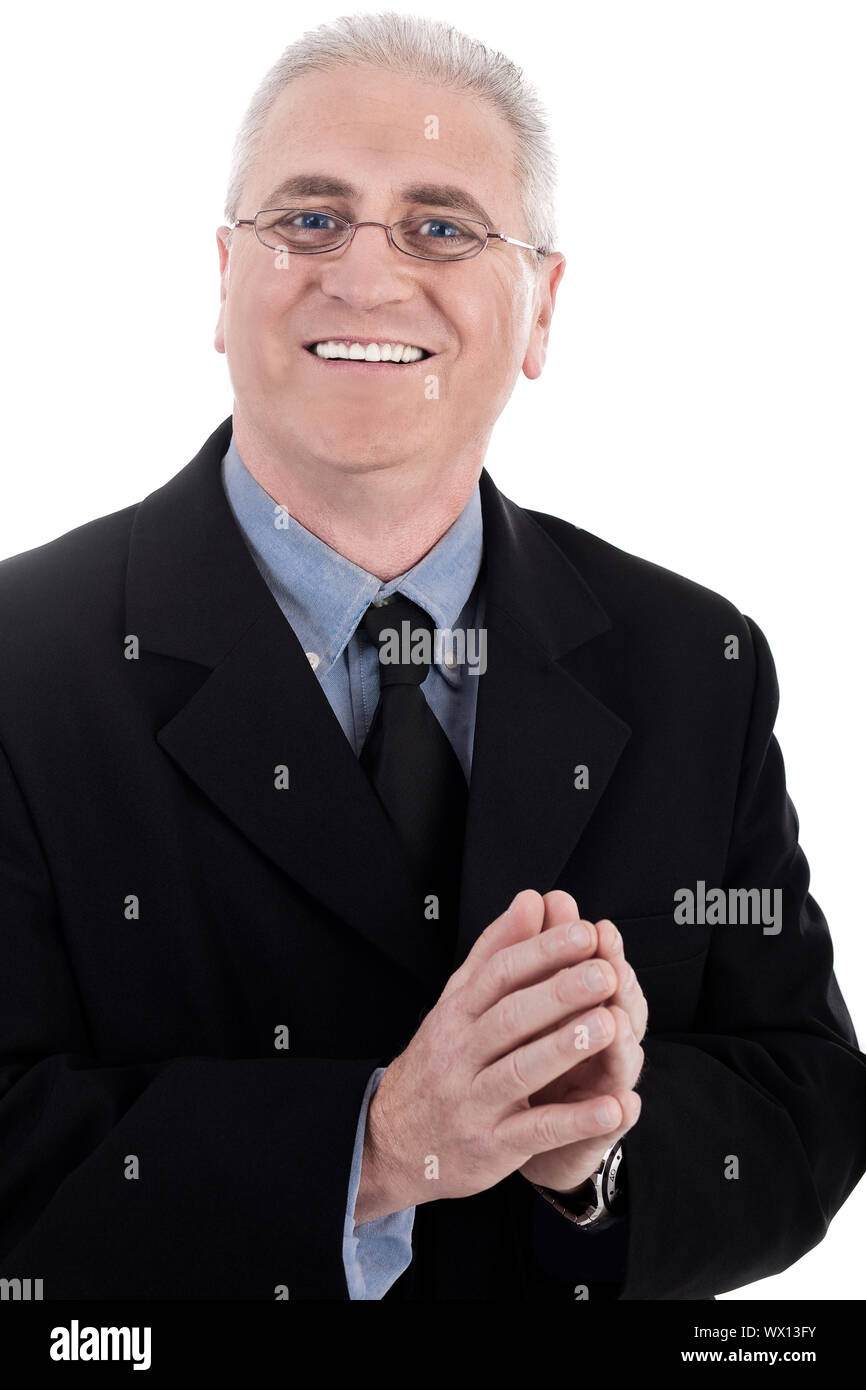 business man smiling on isolated white background Stock Photo - Alamy