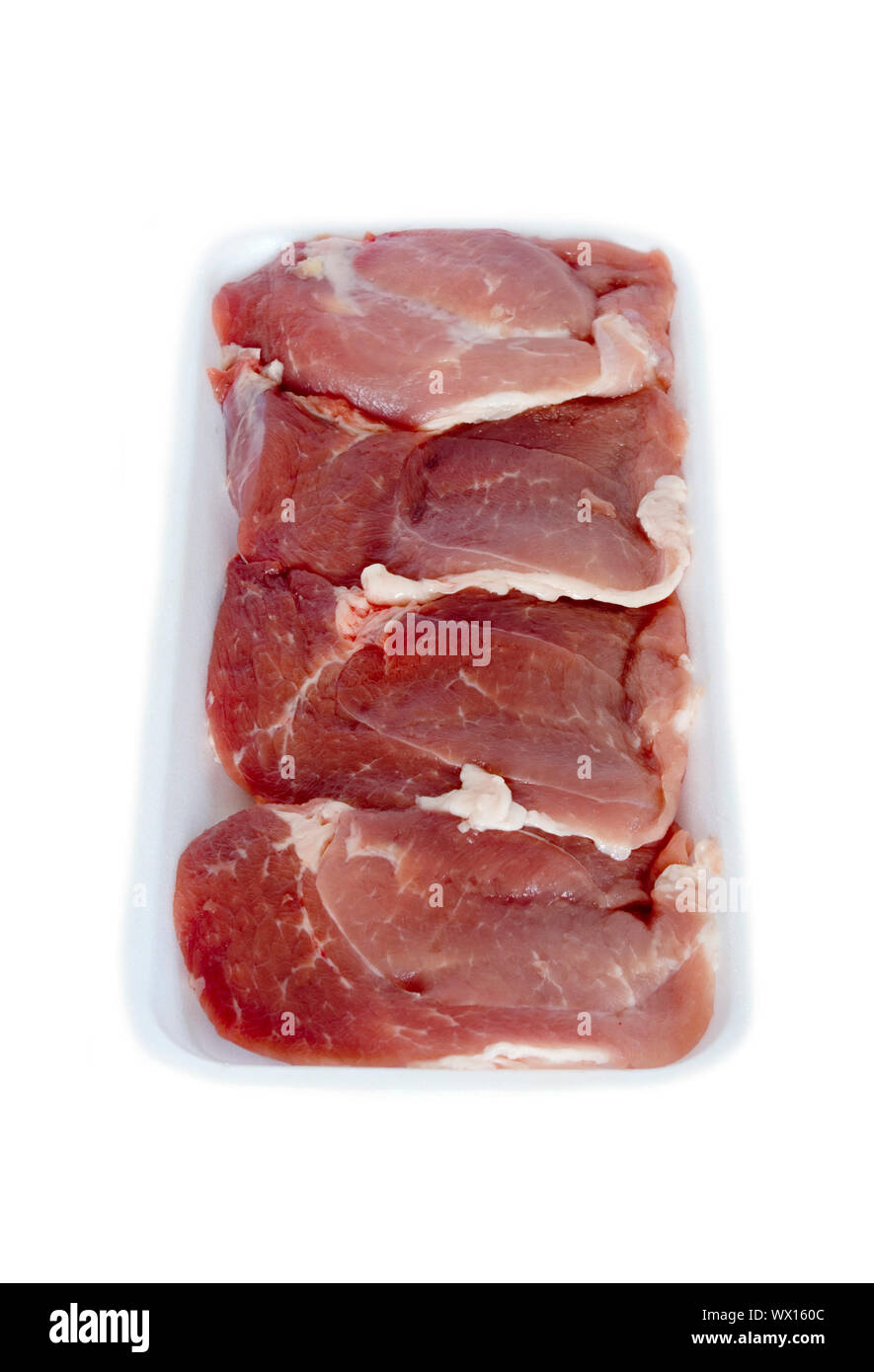 fresh pork isolated on white background Stock Photo - Alamy